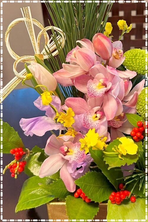 【フラワーアレンジ】12月・迎春 | Cherie*note